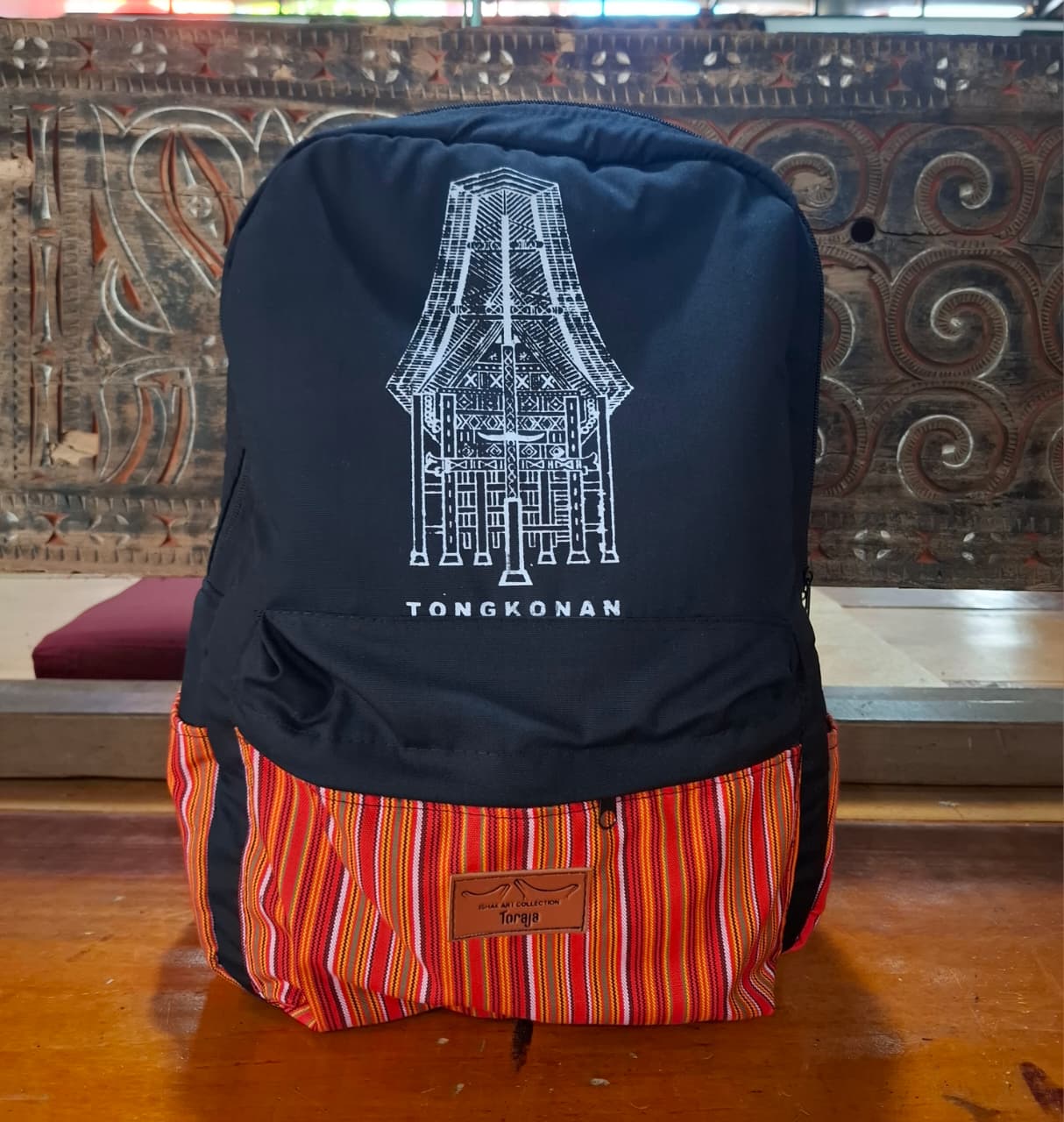 Toraja Weaving Backpack - Red Paramba Weaving | Todi Shop Product